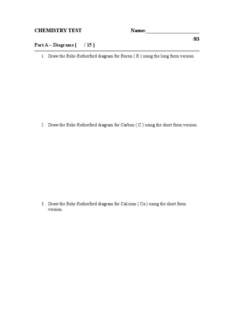 SNC2D Chemistry Practice Test | PDF | Ion | Chemical Reactions