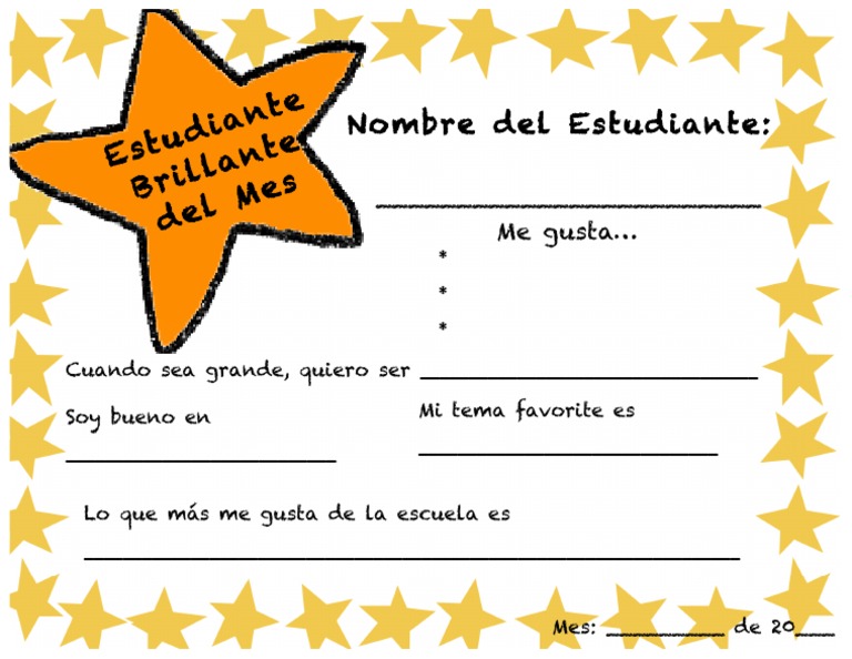 Estudiante Brillante del Mes