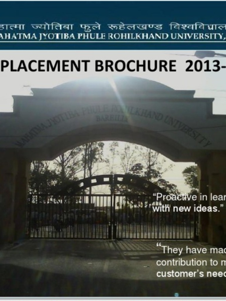 MJPRU Placement Overview 2023-24 | PDF | Laboratories | Instrumentation