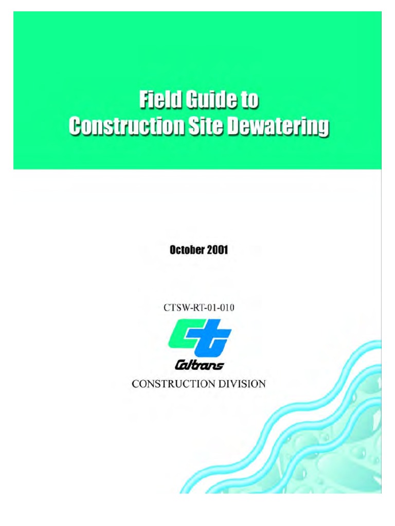 Dewatering Guide | PDF | Clean Water Act | Water Pollution