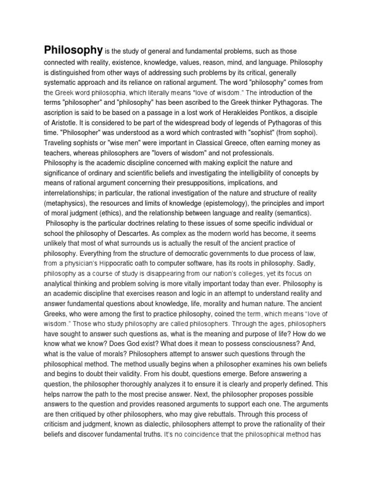 Philosophy | Argument | Rationalism | Free 30-day Trial | Scribd