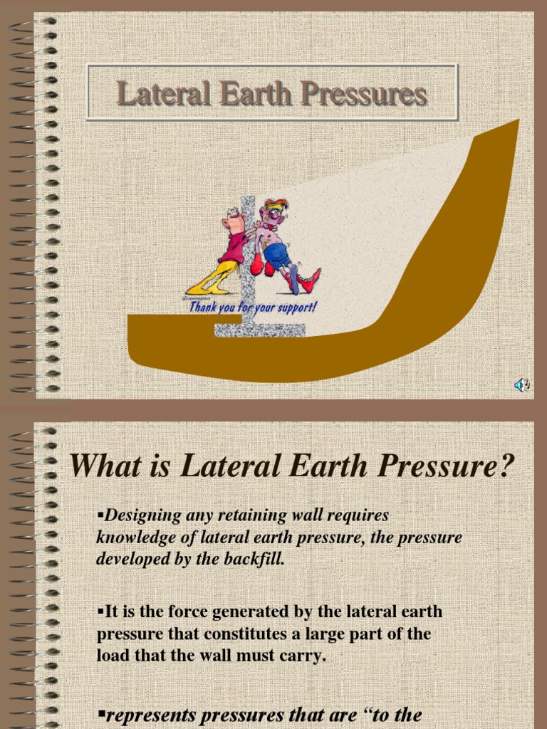Lateral Earth Pressure | PDF | Structural Engineering | Applied And ...