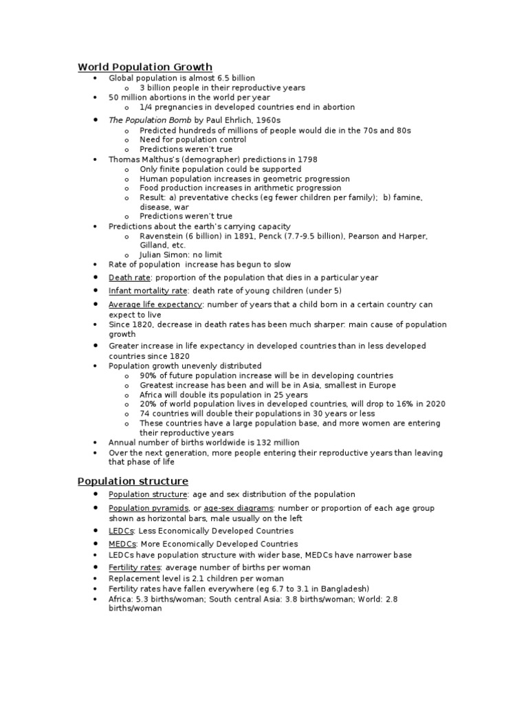 Population | PDF | World Population | Population Growth