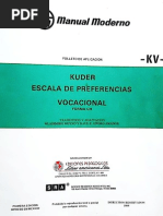 Kuder Escala de Preferencias Personales. | PDF
