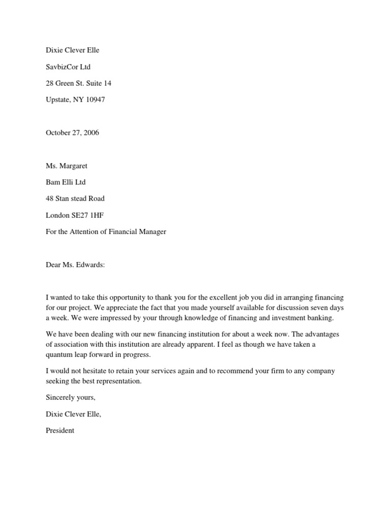 4 Letters | PDF | Business | Business (General)