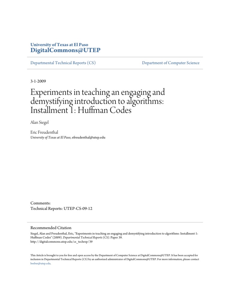 Experiments in Teaching An Engaging and Demystifying Introduction PDF | PDF | Code | Algorithms