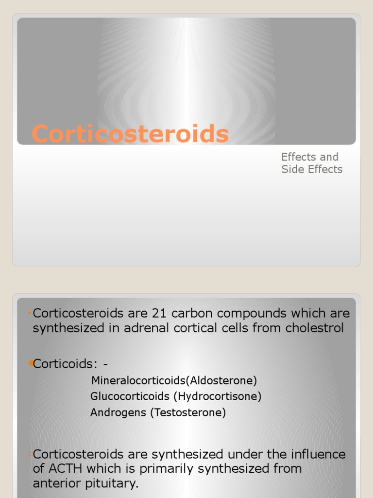 Corticosteroids: Effects and Side Effects | PDF | Glucocorticoid | Anatomy