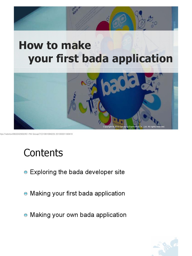 Bada Developer Guide | PDF | Software Development Kit | Integrated ...