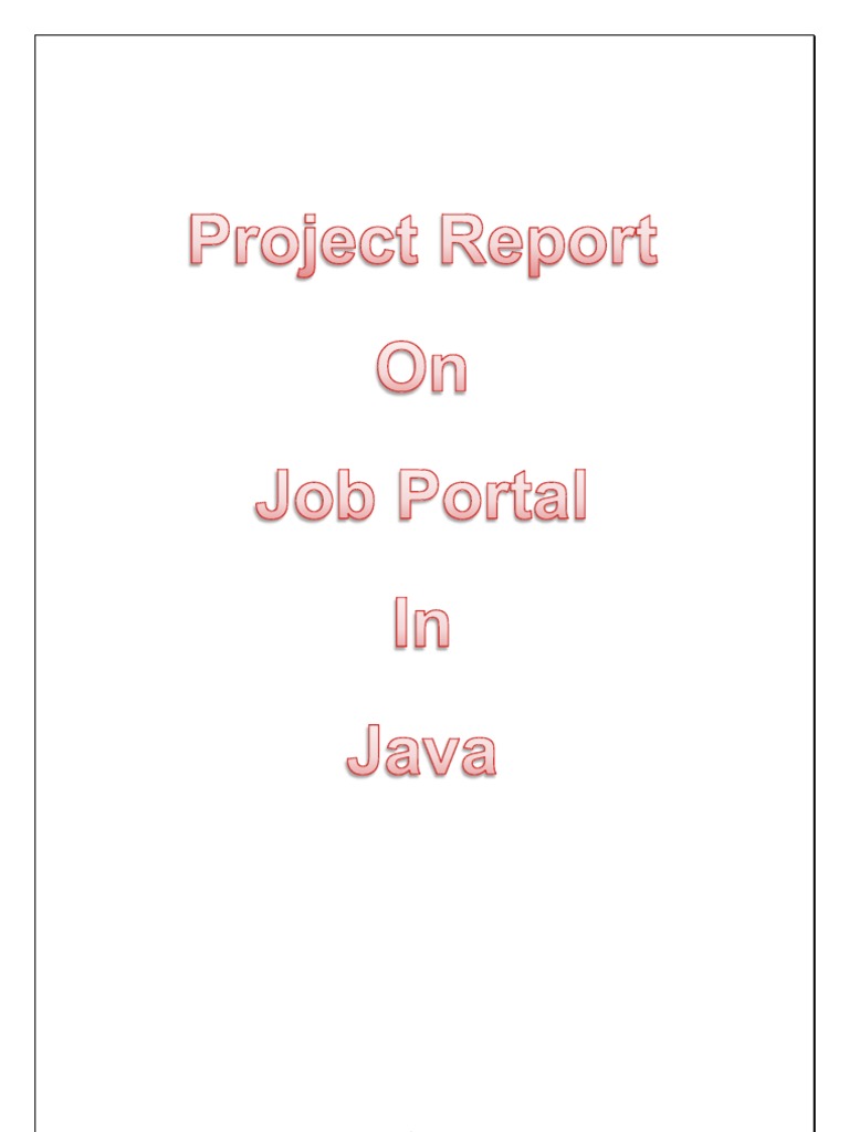 Project Report On Online Job Portal | PDF | Java Servlet | Java (Programming Language)