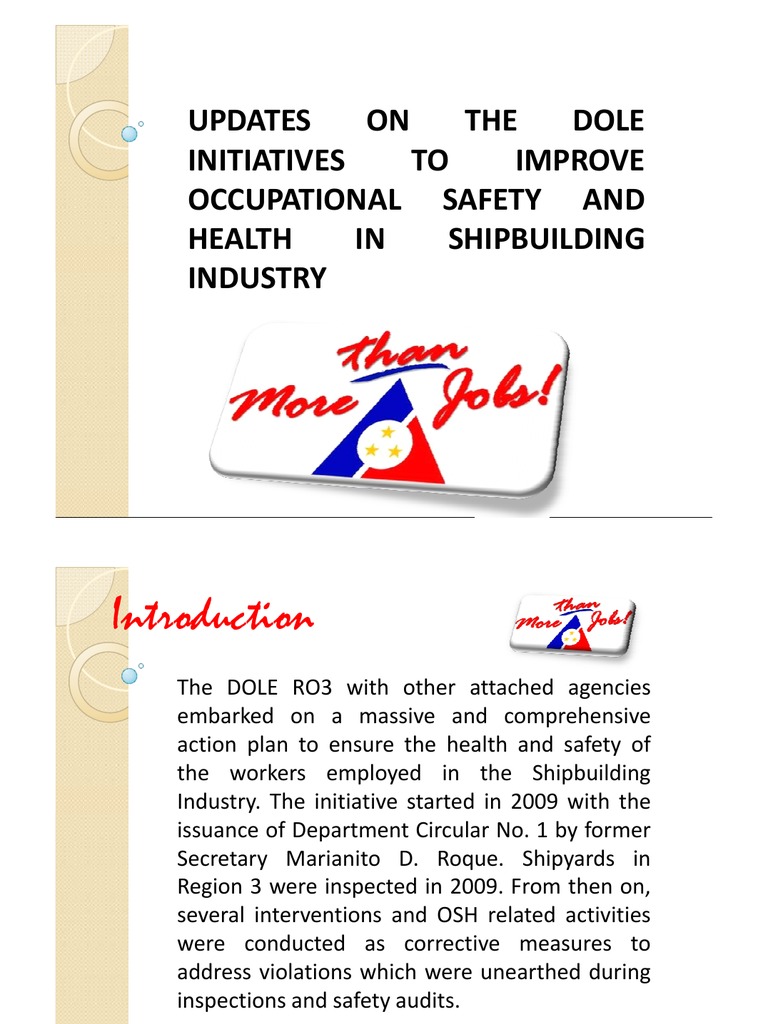 03_Region 3 DOLE | Occupational Safety And Health | Politics