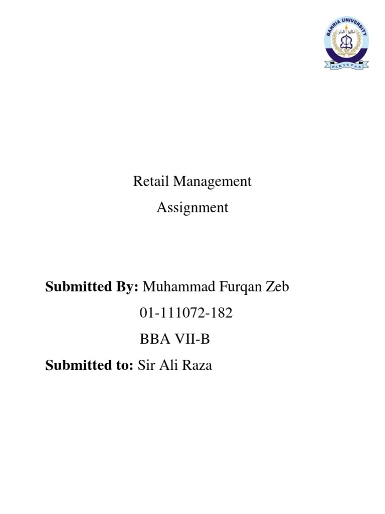 Retail Management Assignment | PDF | Value Chain | Retail