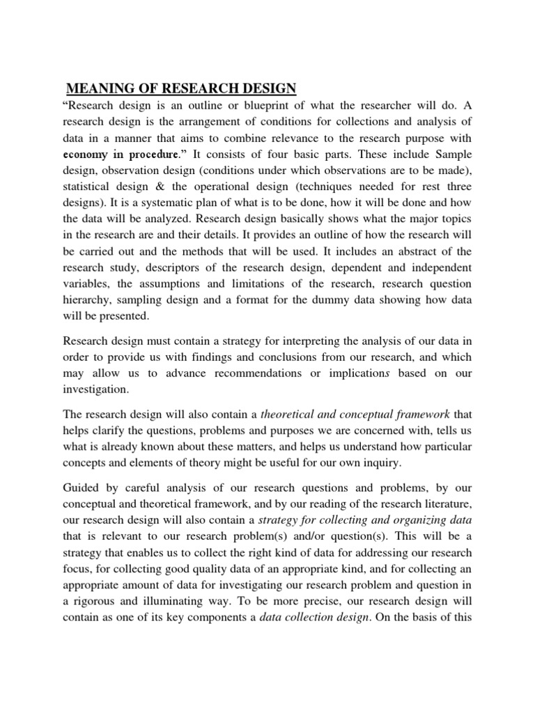 Research Design | PDF | Research Design | Strategic Management