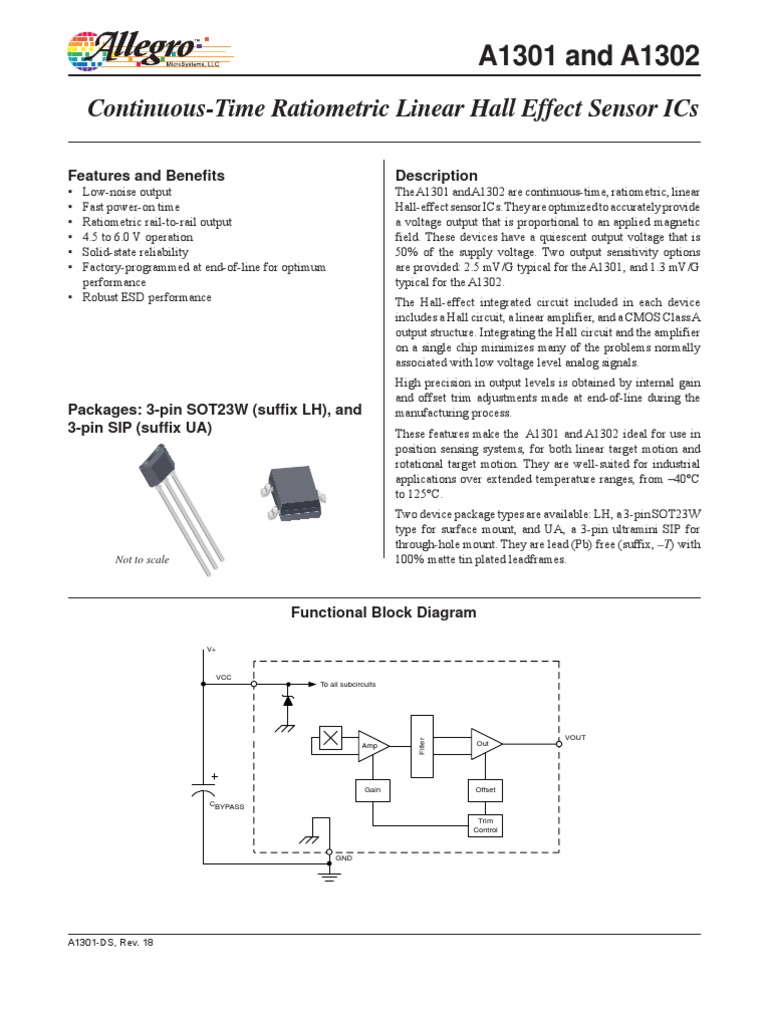 A1301-2-Datasheet | Amplifier | Integrated Circuit