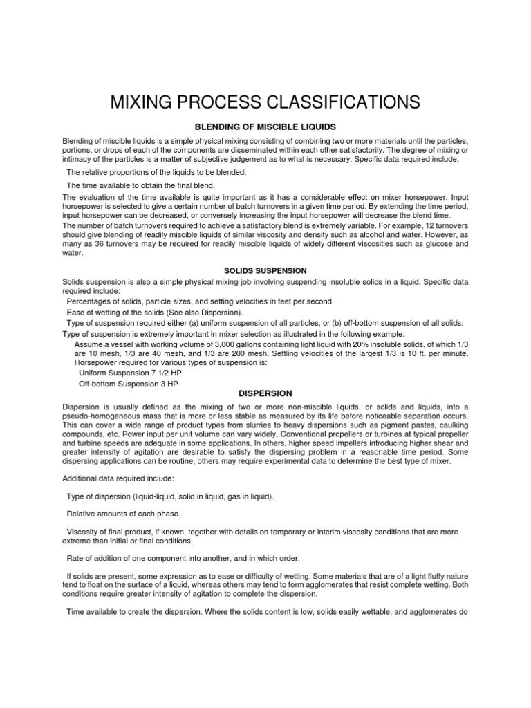 Article Mixing Process Classifications Pdf Crystallization Liquids