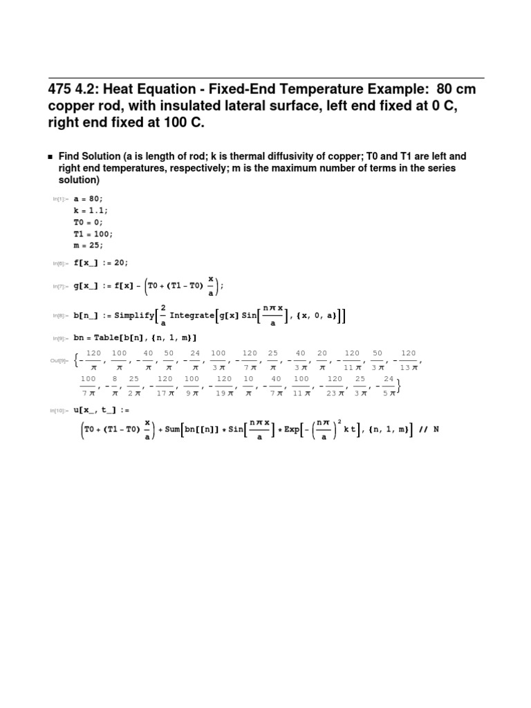 475 Heat Equation Example 2012 | PDF | Continuum Mechanics | Branches ...