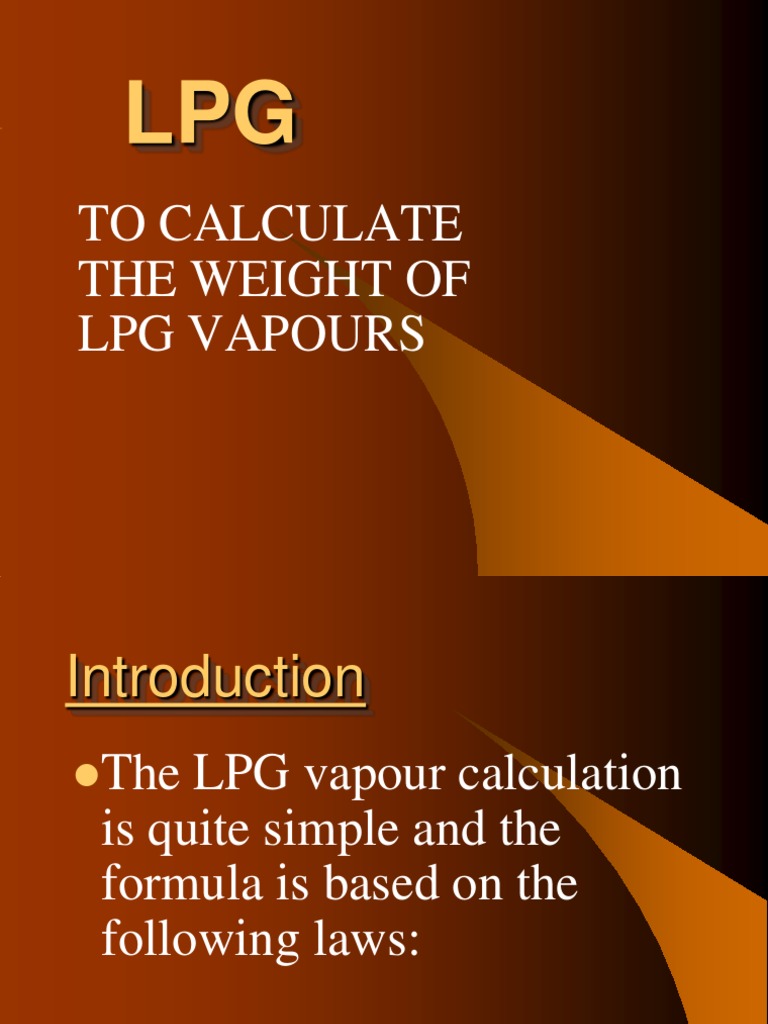 LPG | PDF | Gases | Density