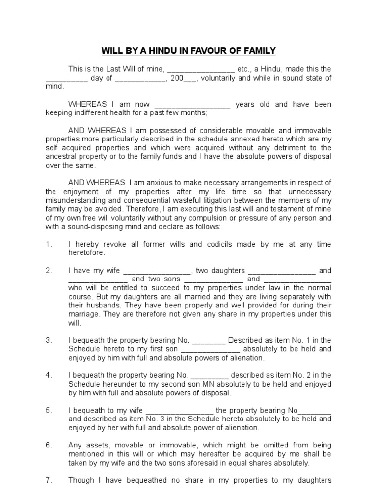 Will | PDF | Will And Testament | Property