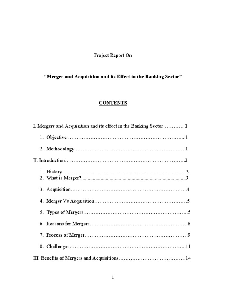 Project on Mergers and Acquisitions | Takeover | Mergers And Acquisitions