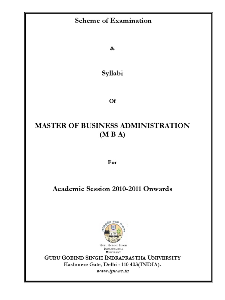 Ggsipu Mba | PDF