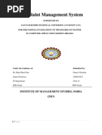 Online Complaint Management System | PDF | Complaint | System