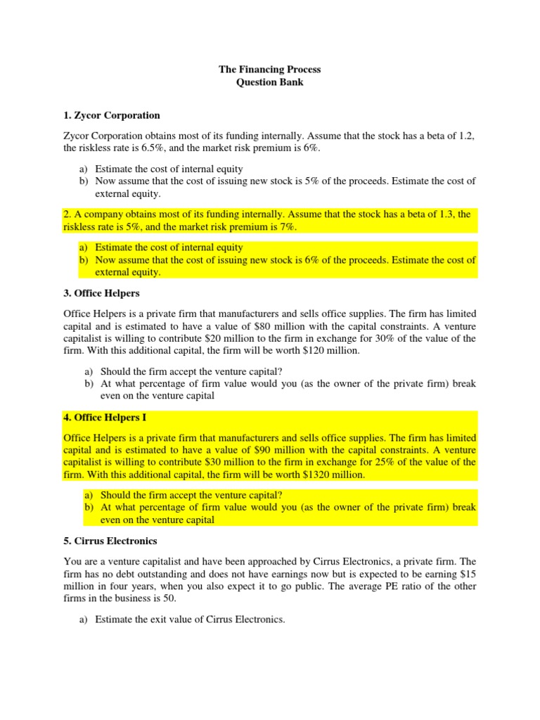 The Process of Financing | PDF | Stocks | Financial Capital