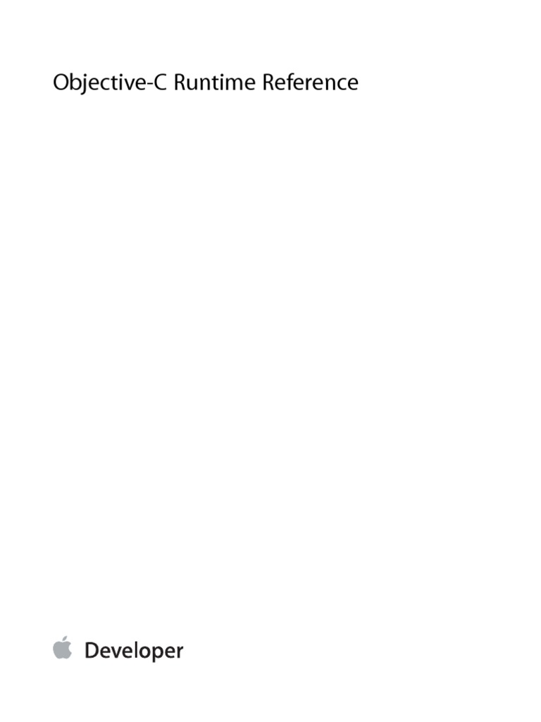 Obj CRuntime Ref | Download Free PDF | Objective C | Class (Computer Programming)