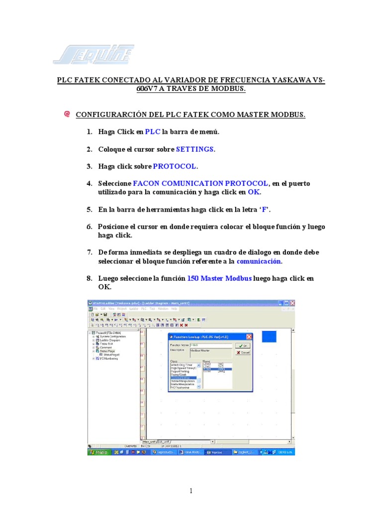 Fatek Modbus Master Yaskawa | PDF | Informática | Informática y ...