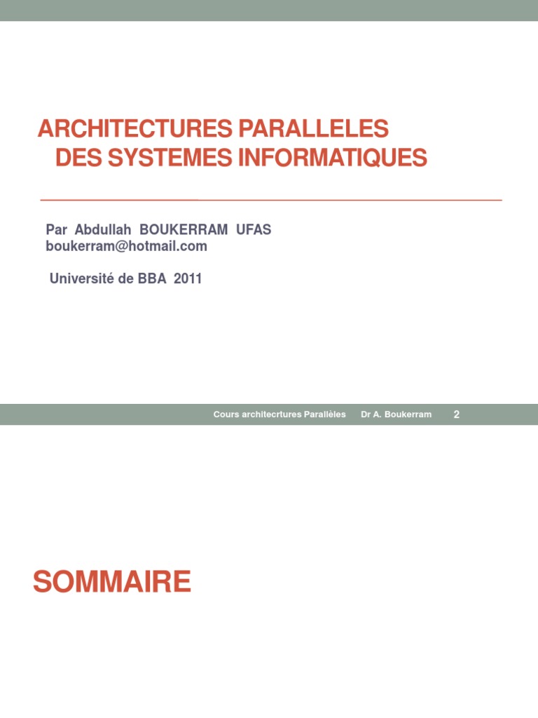 Calcule Parallel - Introduction | PDF | Parallélisme (informatique ...