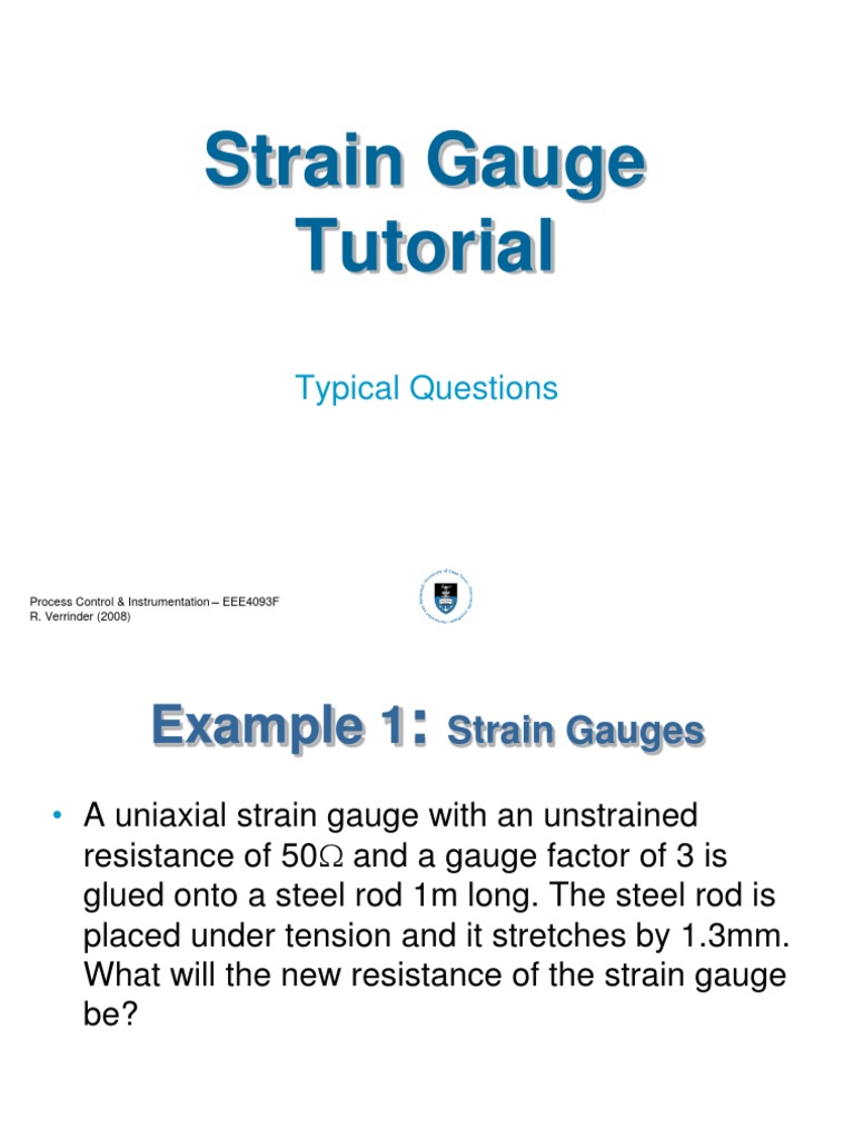 Strain Gauge Tutorial & Examples | PDF | Instrumentation | Electrical ...