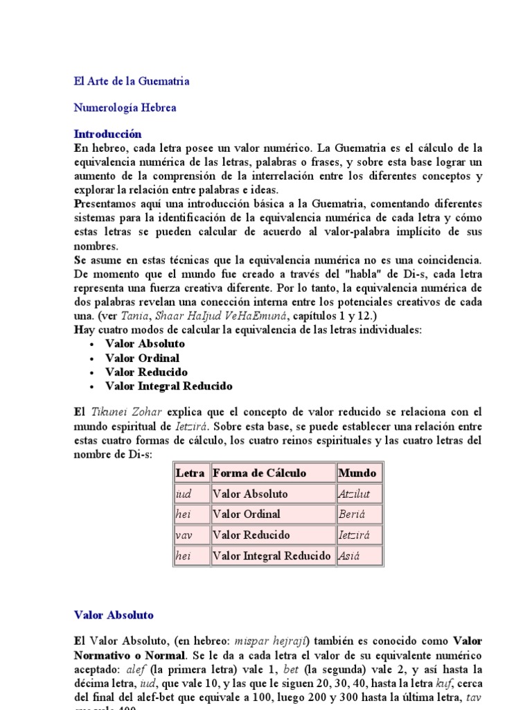 Guematria | PDF | Integral | Kábala
