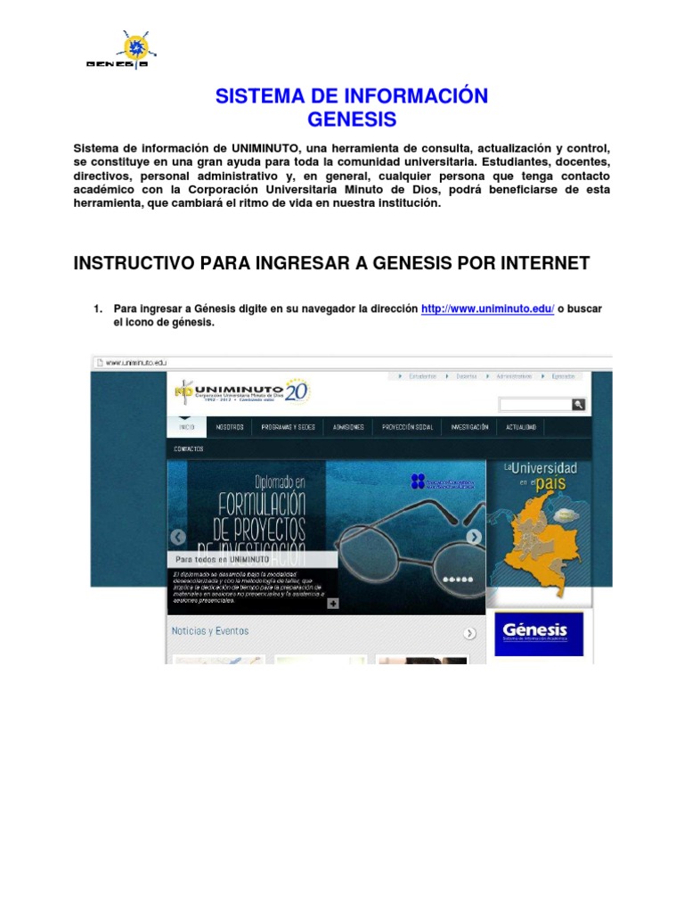 Manual de Genesis para Estudiantes | PDF | Point and Click | Contraseña