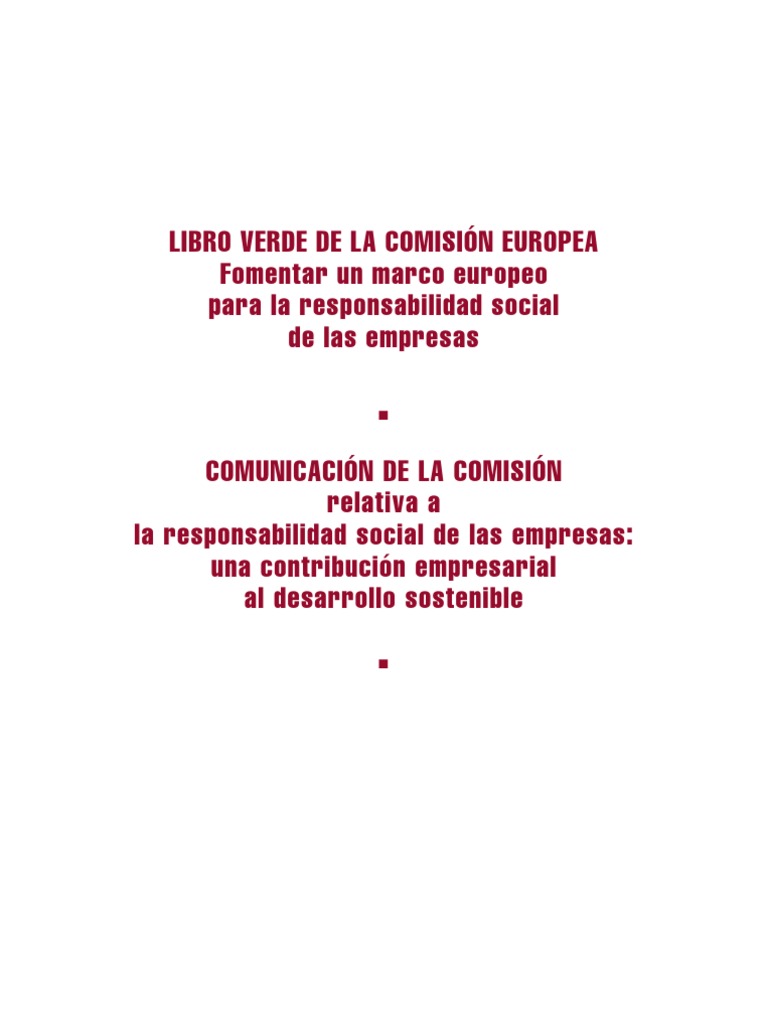 Libro Verde | PDF | Negocios