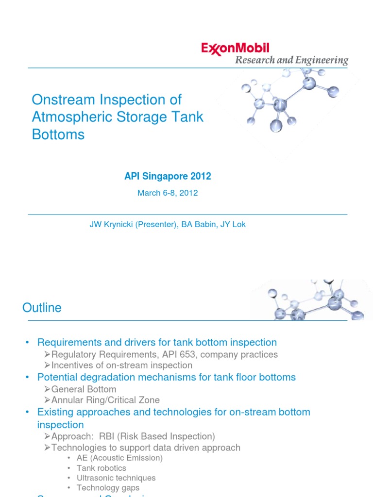 Tank Bottom Inspection Insights | PDF | Corrosion | Tanks