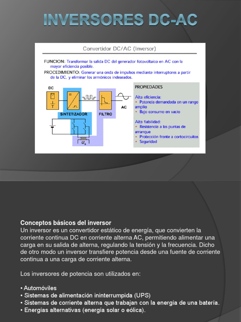 Inversores DC Ac | PDF | Inversor de energia | Corriente eléctrica