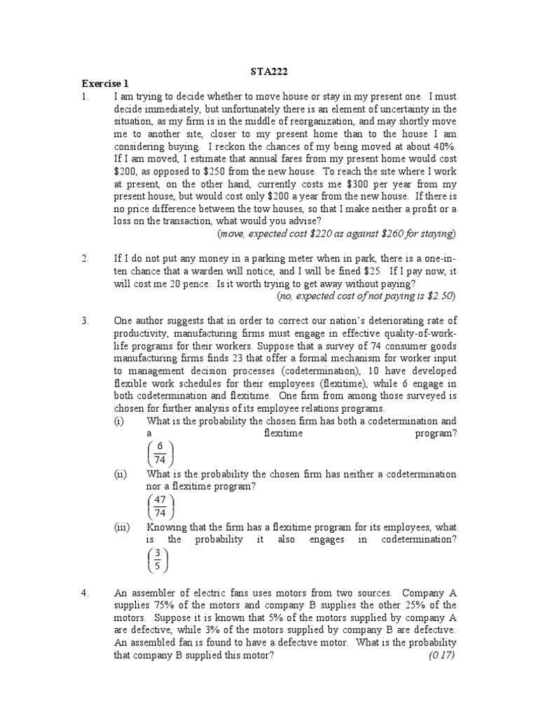 Exercise 1 (Chap 1) | PDF | Brand | Option (Finance)