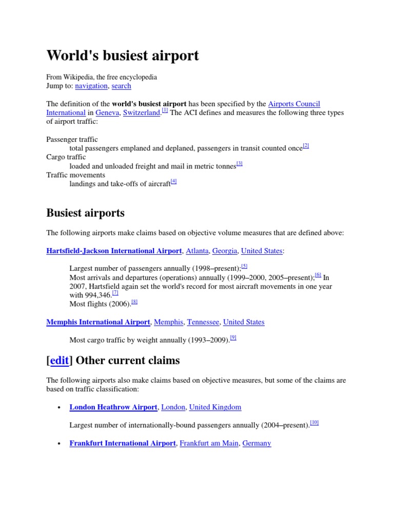 World Busiest Air (Port | PDF | Airport | Air Traffic Control