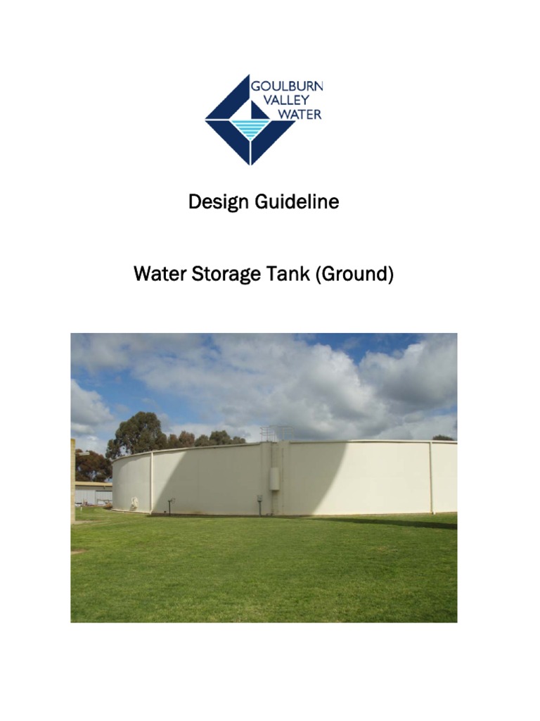 Design Guidelines Water Storage Tank Ground | PDF | Roof | Pumping Station