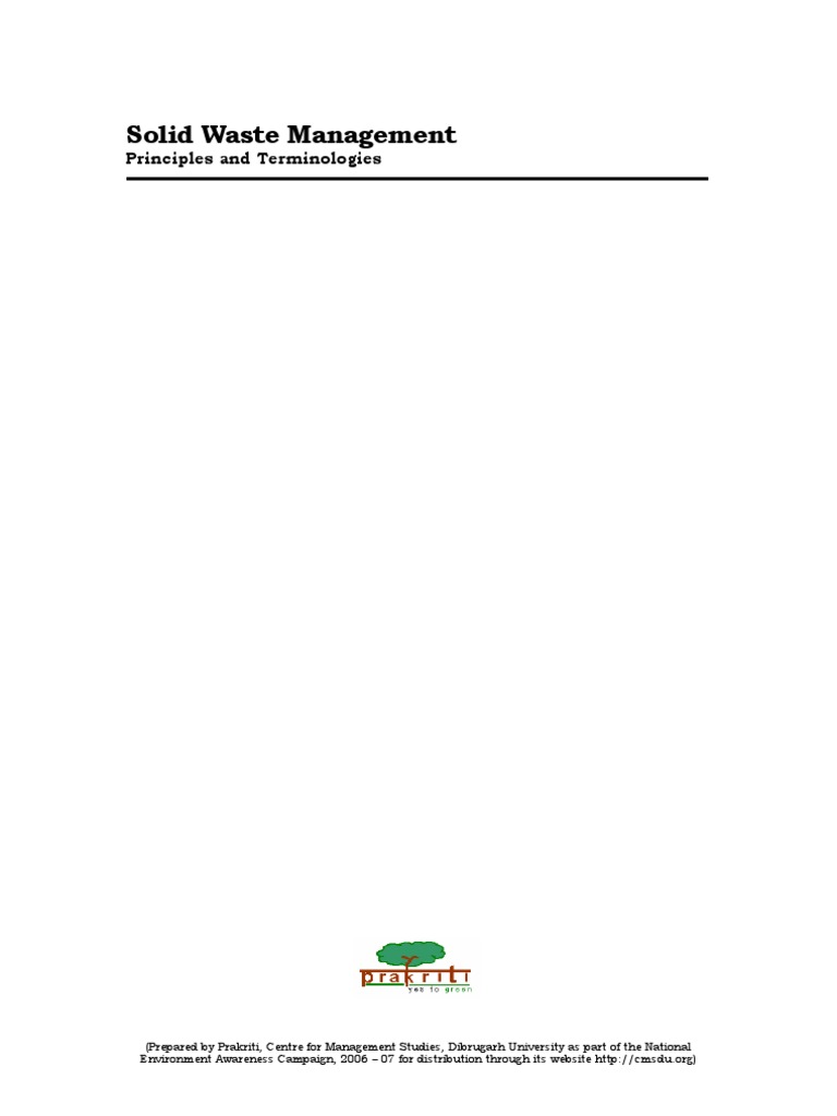 Solid Waste Management Overview | PDF
