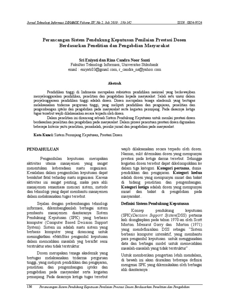 SPK Prestasi Dosen | PDF