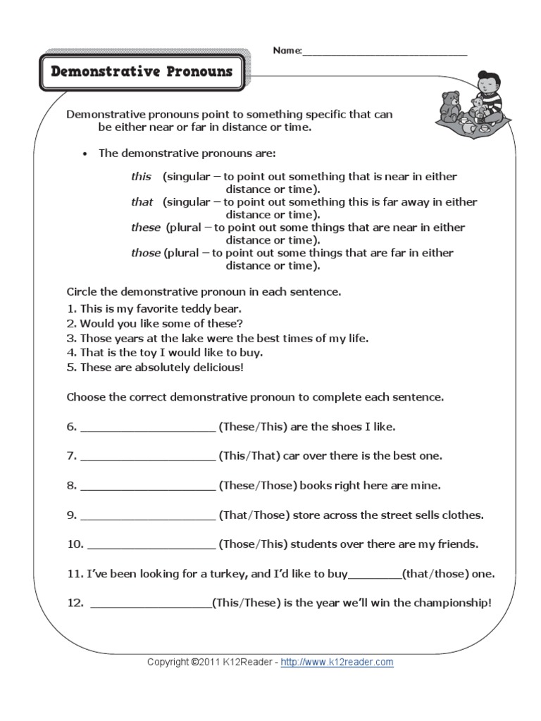 Pronoun12 Demonstrative Pronouns | PDF | Language Arts & Discipline