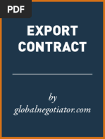 Export Contract Template Sample | PDF | Private Law | Government ...