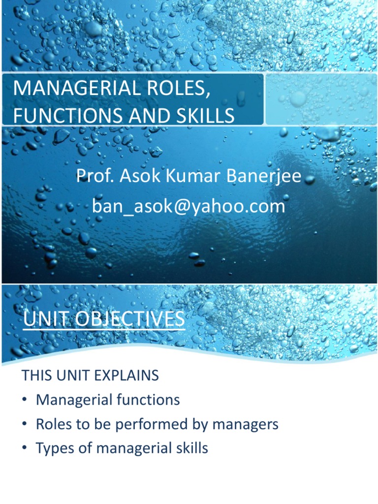 Managerial Roles | PDF | Leadership | Interpersonal Relationships