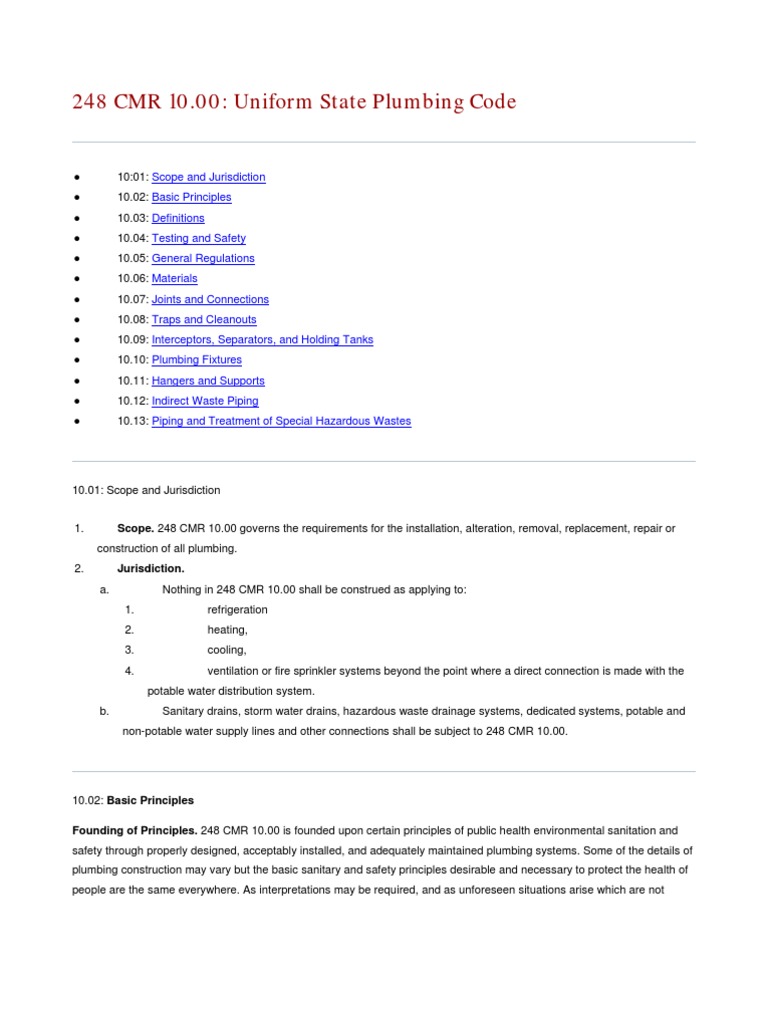 Plumbing Code | PDF | Sanitary Sewer | Plumbing