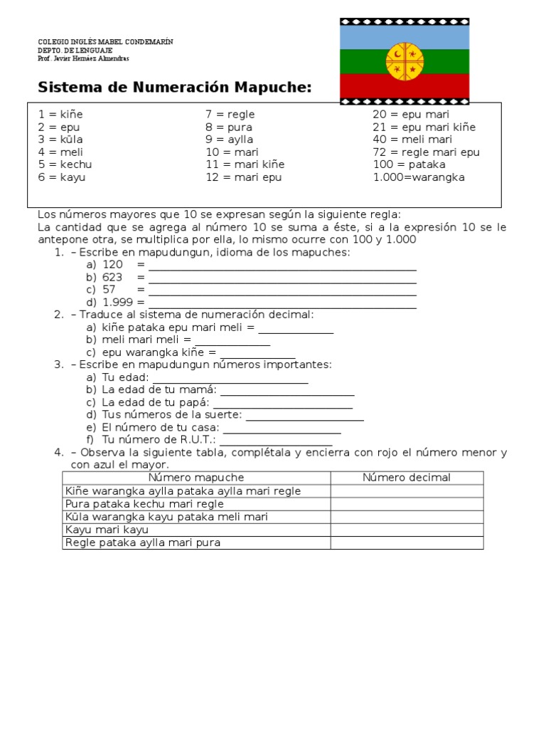 Números Mapuche | PDF