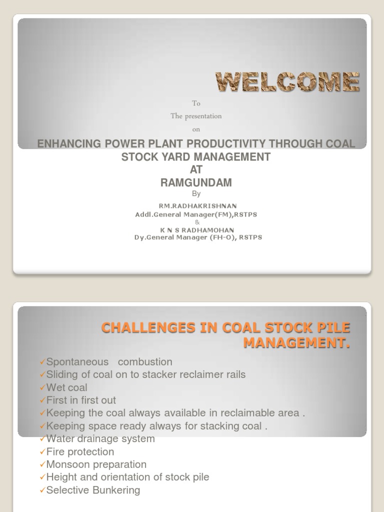 Coal Stock Yard Management Strategies | PDF | Combustion | Coal