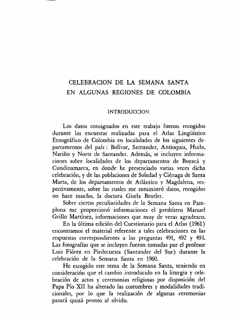 Semana Santa en Colombia: Tradiciones y Procesiones | PDF | Pascua de ...