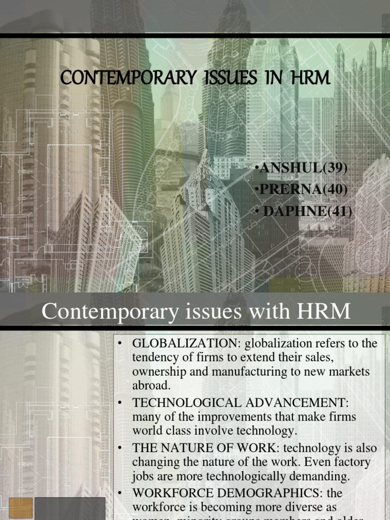 Contemporary HRM Challenges and Strategies | PDF | Human Resource ...