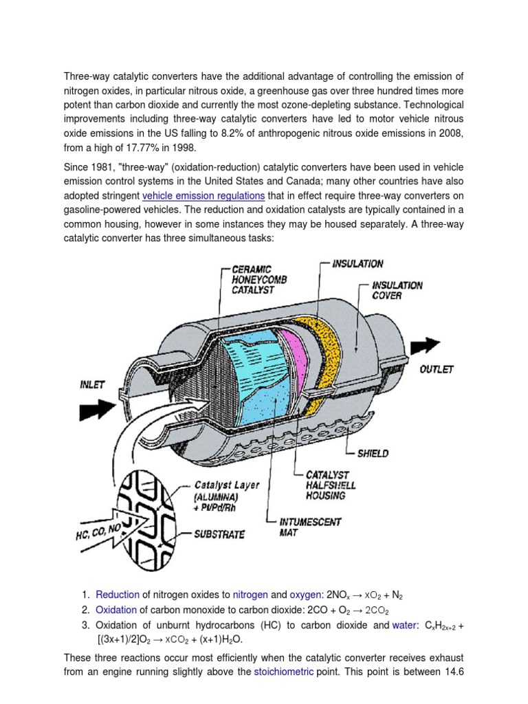 3 Way Catalytic Converter | PDF | Fuels | Gases