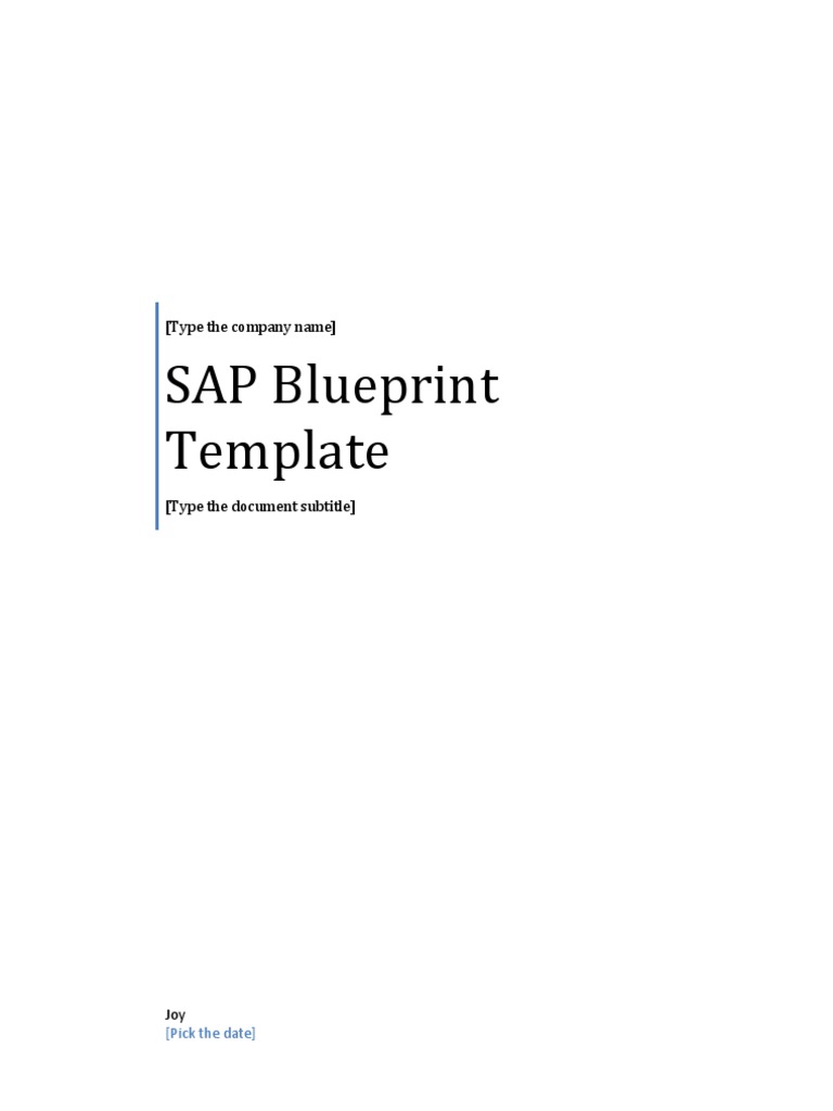 SAP Blueprint Template | Invoice | Debits And Credits