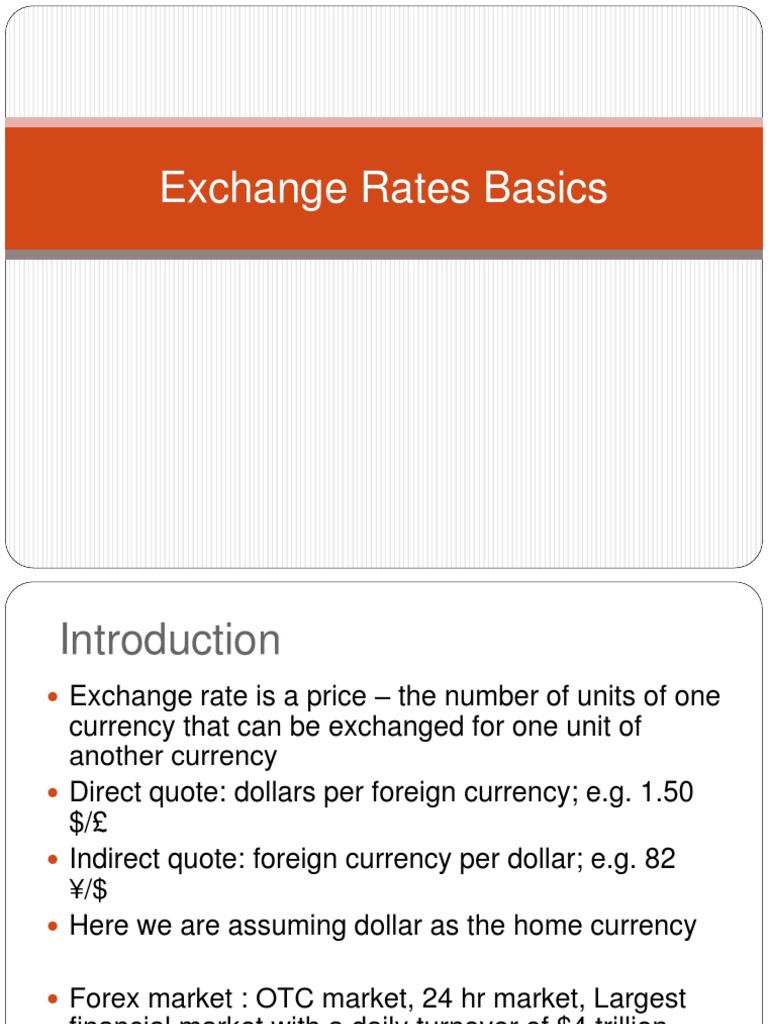 Currency Basics | PDF | Fixed Exchange Rate System | Exchange Rate
